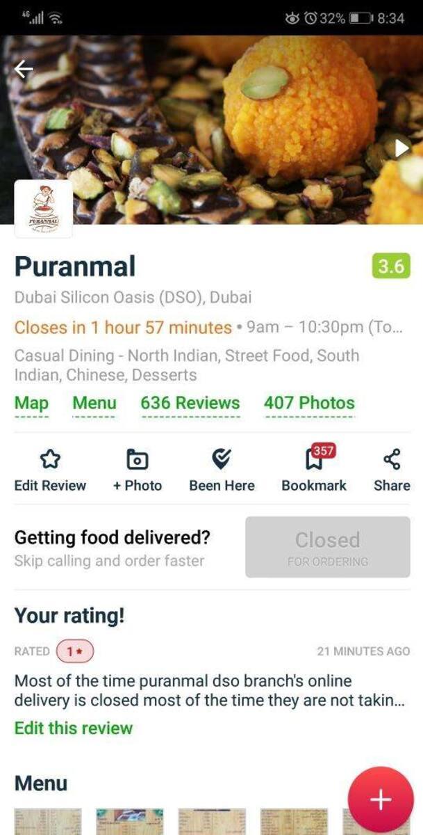 Menu at Puranmal Sweets & Restaurant, Dubai, 499R+5HX
