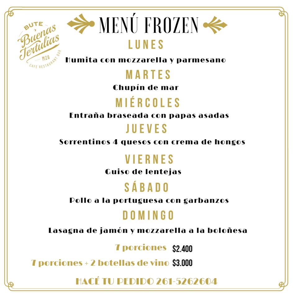 Menu at BUTE CENTRO - BUENAS TERTULIAS pub & bar, Mendoza, Gral. Espejo 501