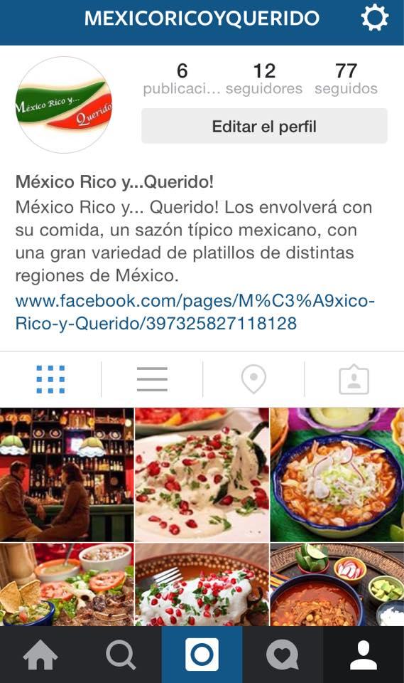Menu at México Rico y Querido restaurant, Mexico City