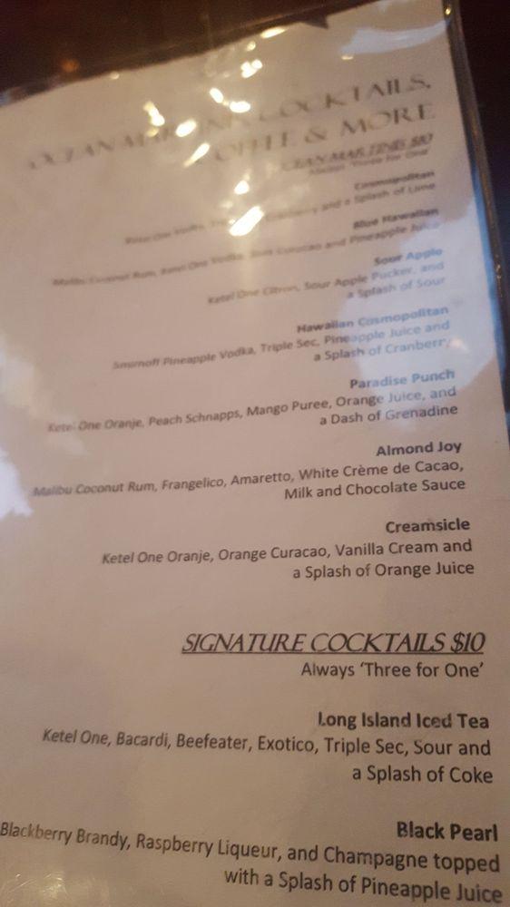 Menu at Ocean One Bar & Grille, Las Vegas