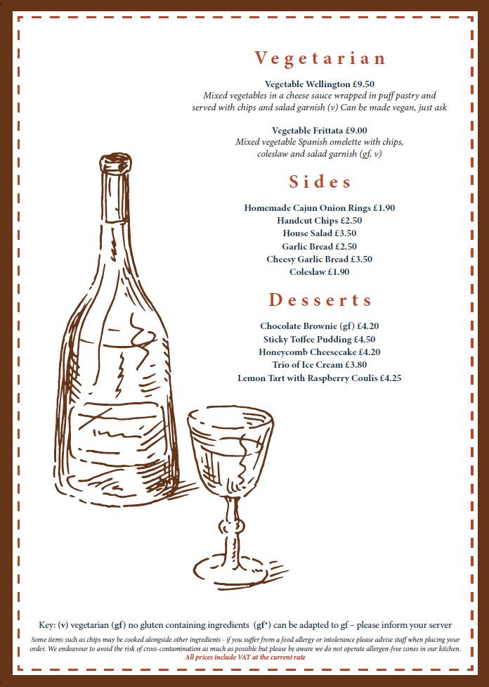 Menu at Britannia Inn Halkyn pub & bar, Halkyn