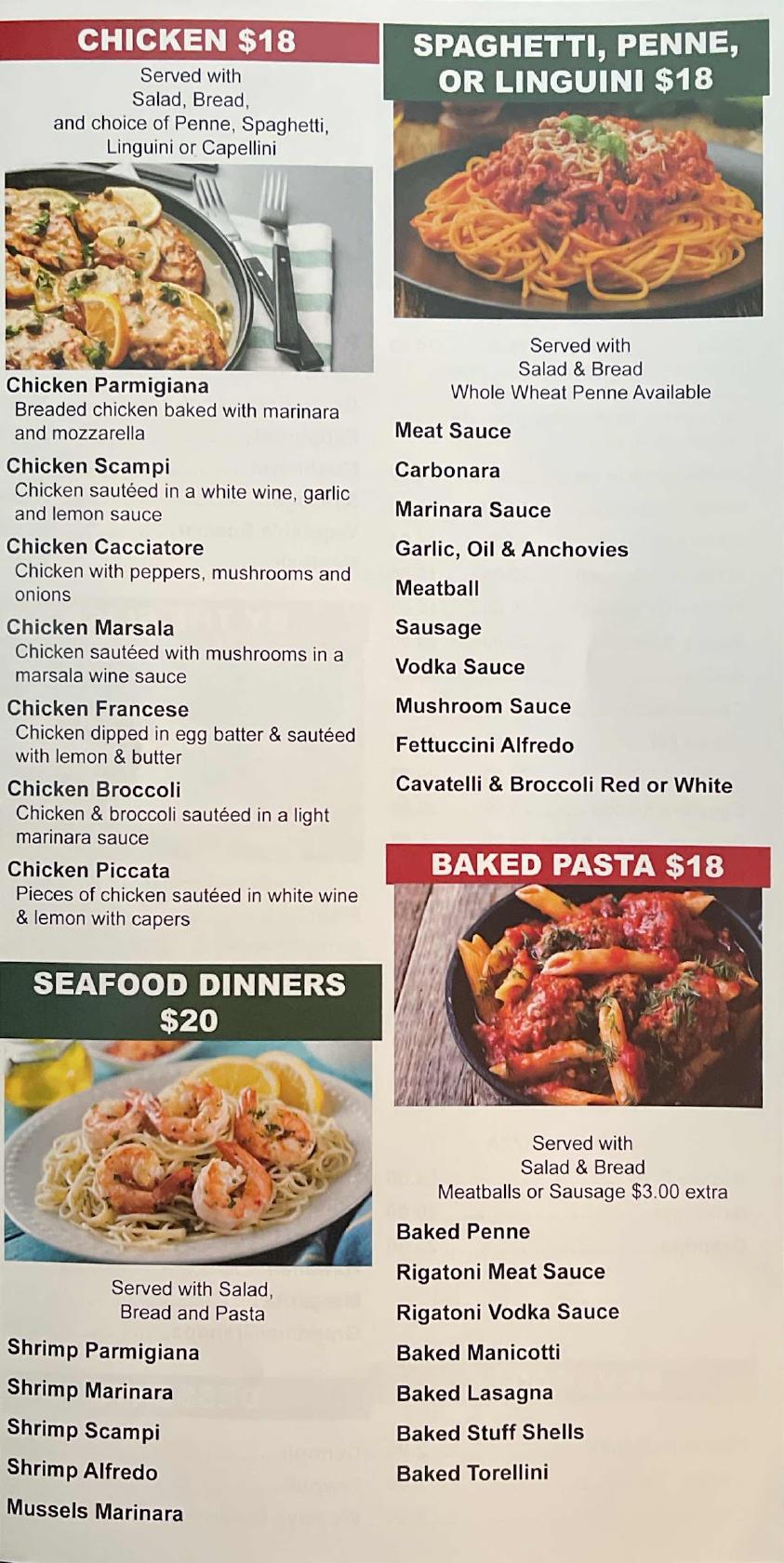 Menu at Stroud Pizzeria & Italian Restaurant, Stroudsburg