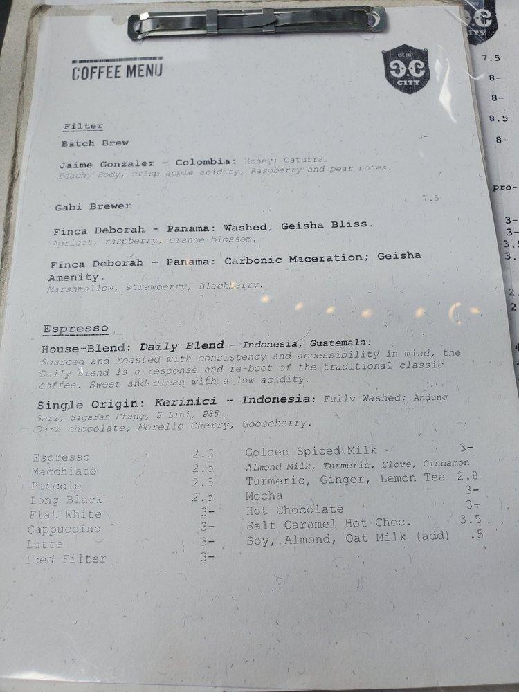 Menu at Caravan City Restaurant, London