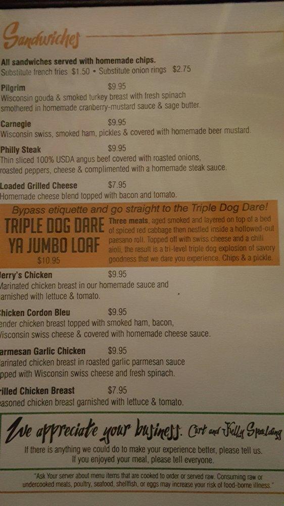 Menu at Cat-Man-Do's pub & bar, Escanaba