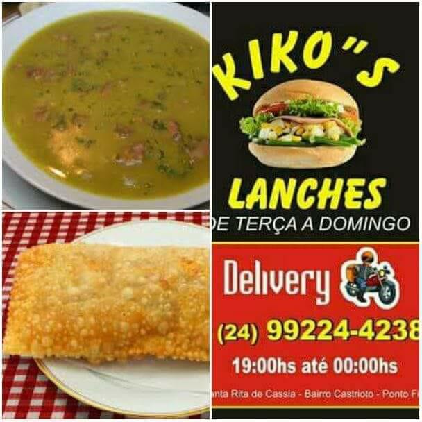 Menu at Kiko's Lanches cafeteria, Petrópolis