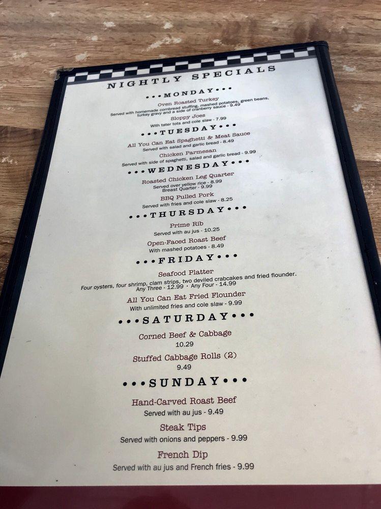 Menu at Darrell's Diner restaurant, Ocala, S Pine Ave