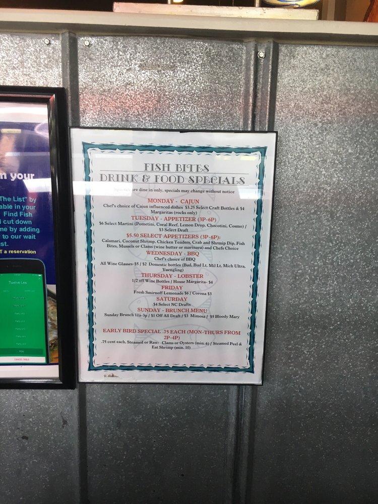 Menu at Fish Bites Seafood Restaurant, Wilmington