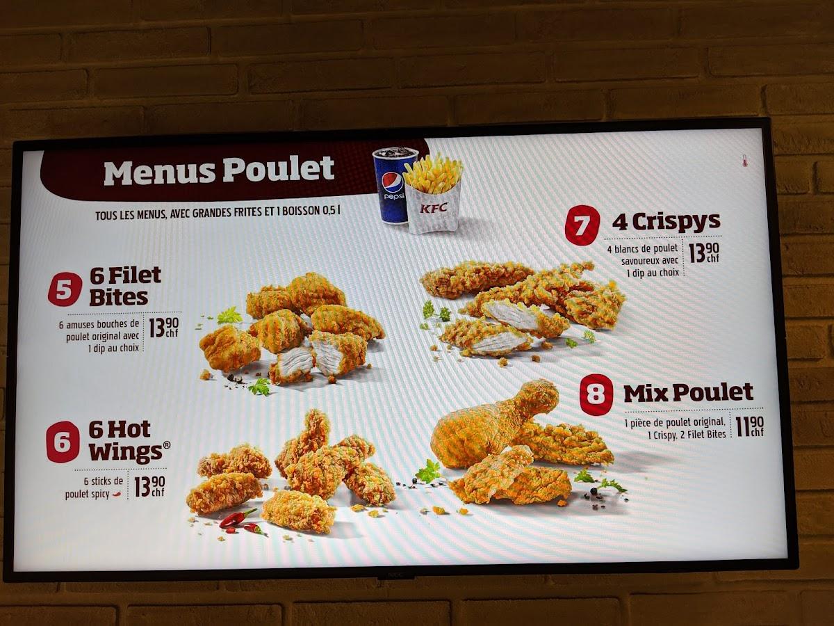 Menu da KFC, Ginevra, Les Cygnes