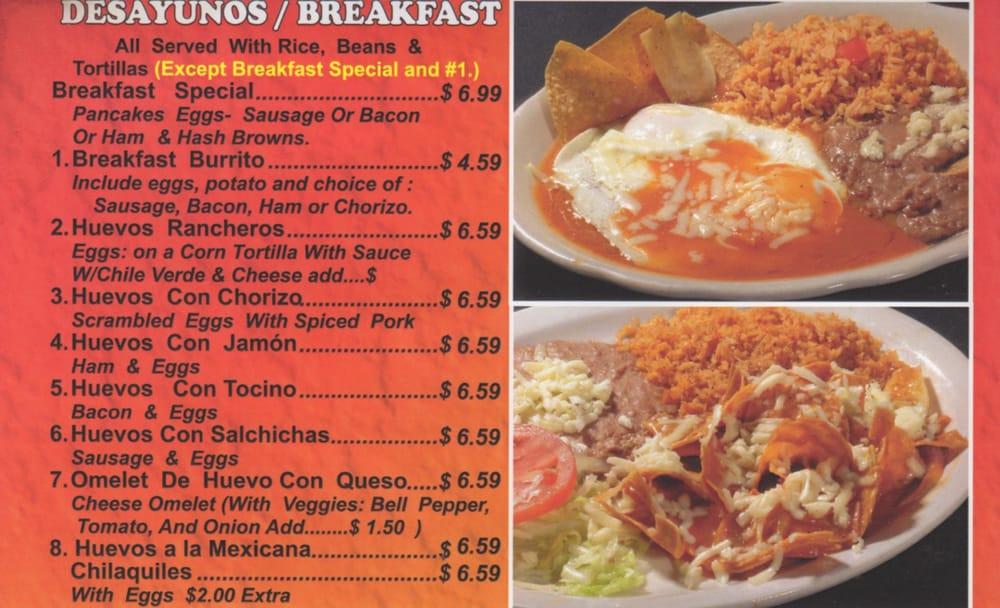 Menu at Chevo's Mexican Restaurant Inc, Apple Valley
