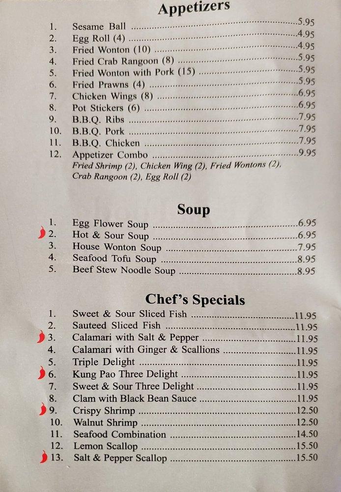 Menu at Hong Kong Express restaurant, Sparks, Pyramid Way