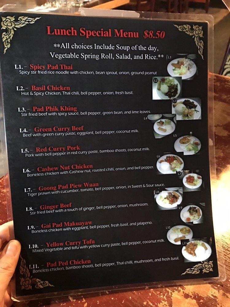 Menu at Thai By Thai restaurant, Surrey, 120 St