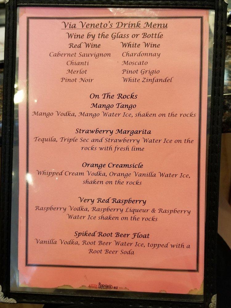 Menu at Via Veneto Pizza pizzeria, Norristown, Dekalb Pike