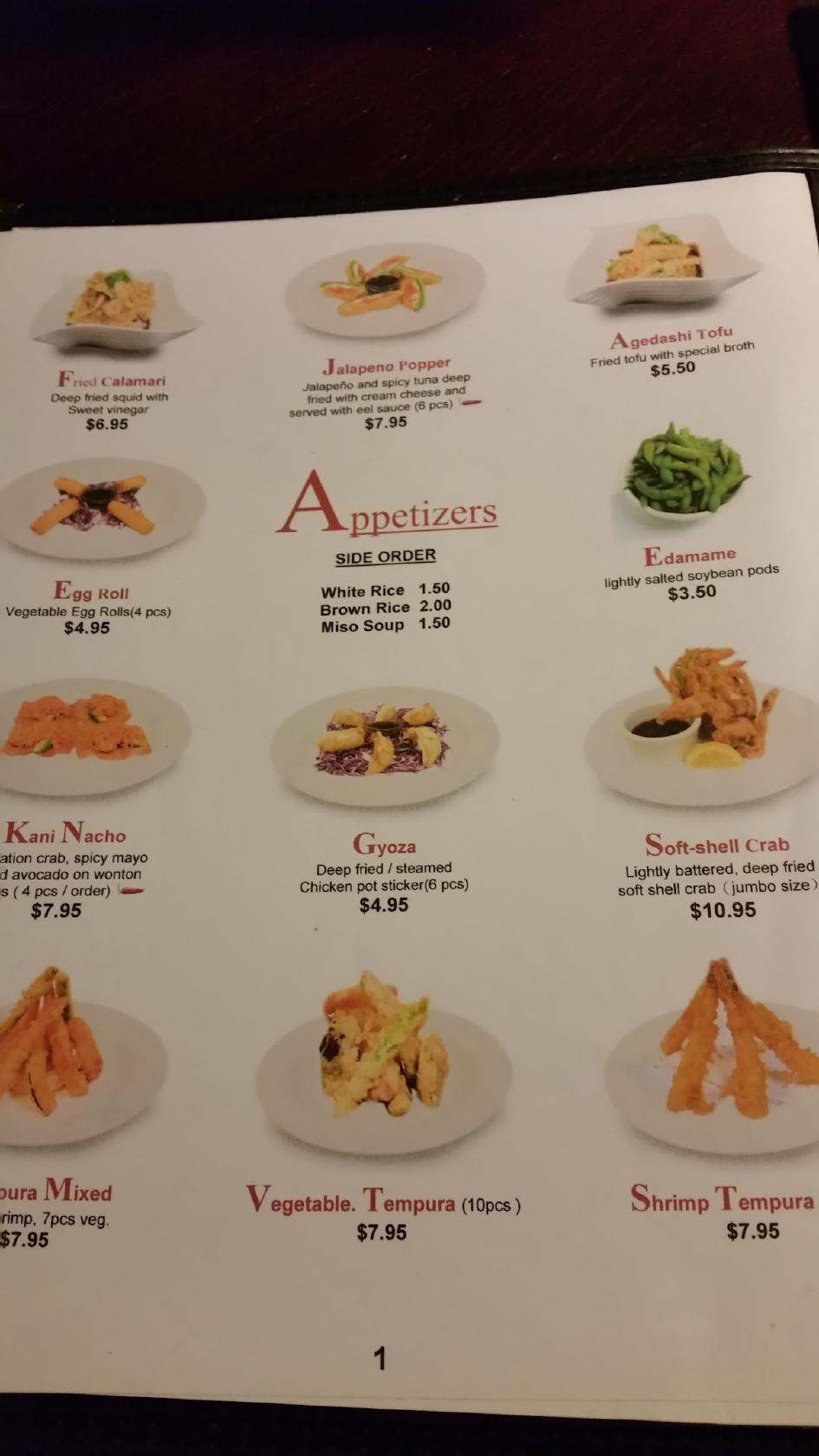 Menu at Midori restaurant, Henderson, N Green Valley Pkwy #320