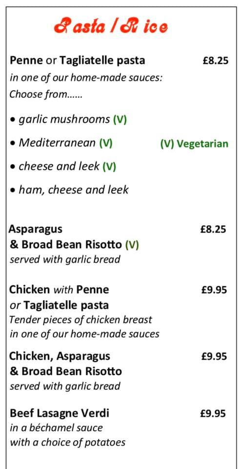 Menu at Aberglais Inn pub & bar, Merthyr Tydfil
