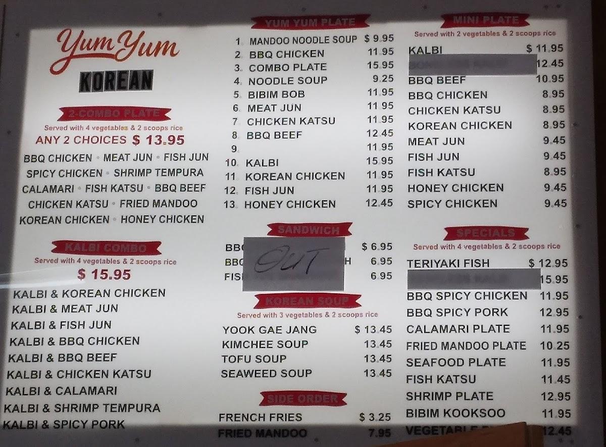 Menu at Arirang Korean Kitchen restaurant, Hilo