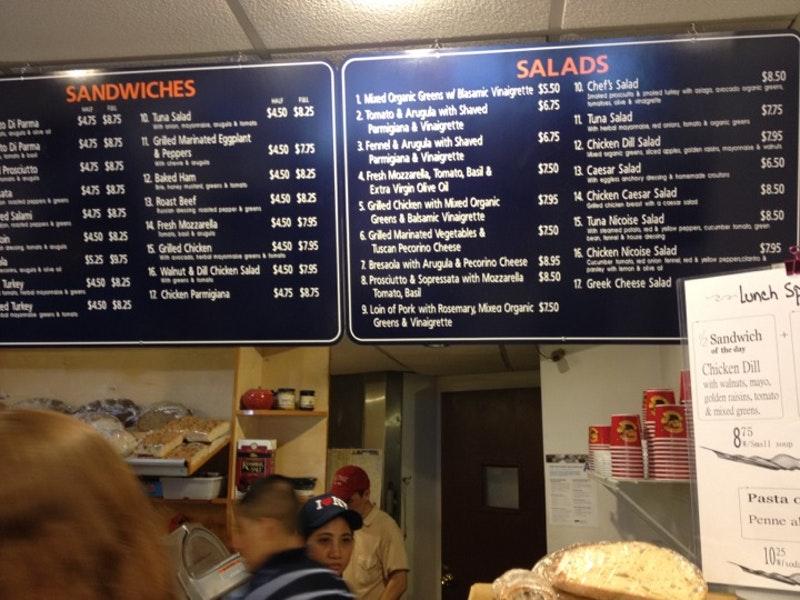 Menu at Sandwich House restaurant, New York City