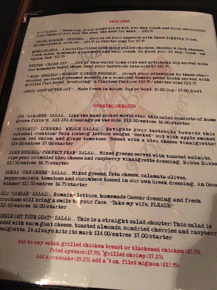 Carta de Hayes Barton Cafe & Dessertery, Raleigh