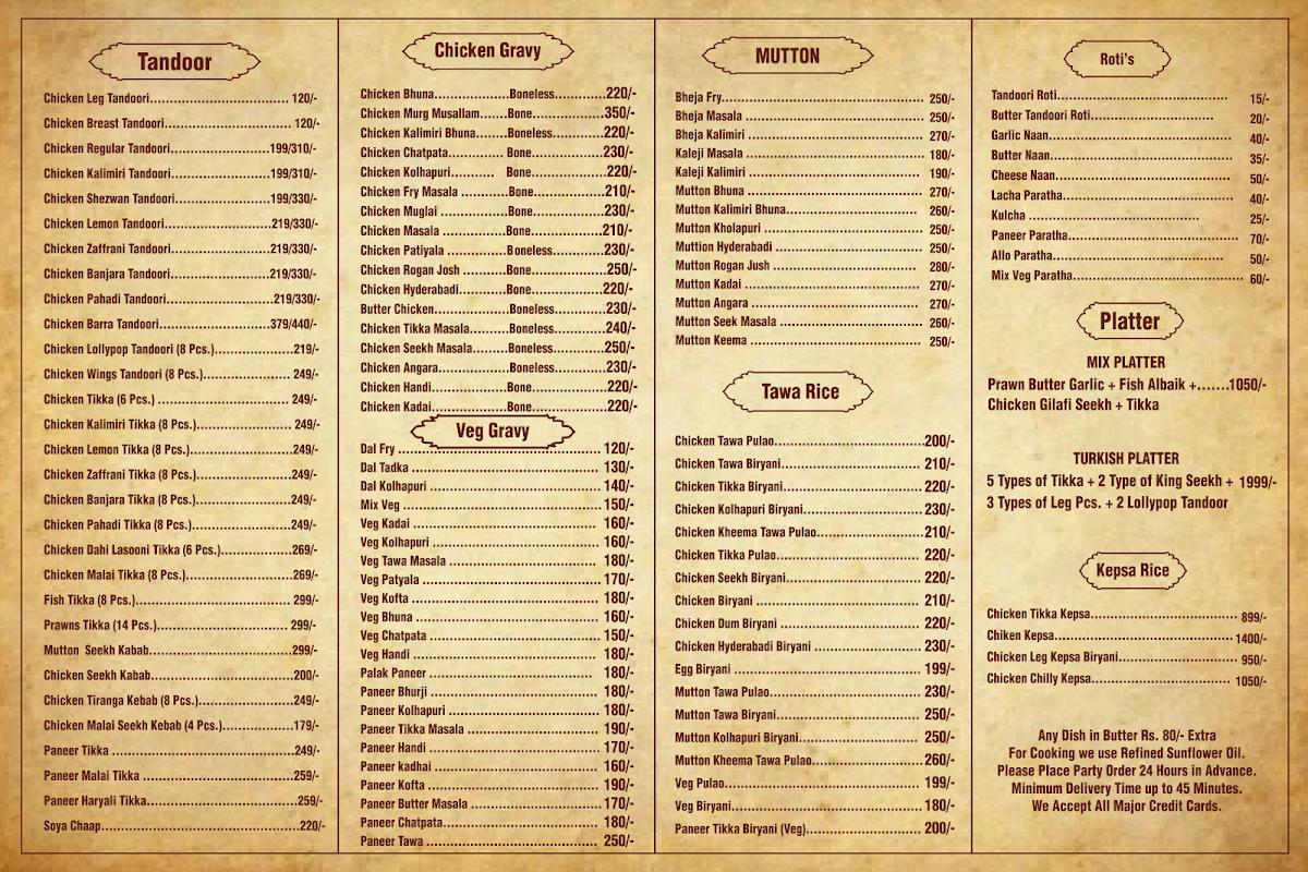 Menu at Beirut's Kitchen, Thane