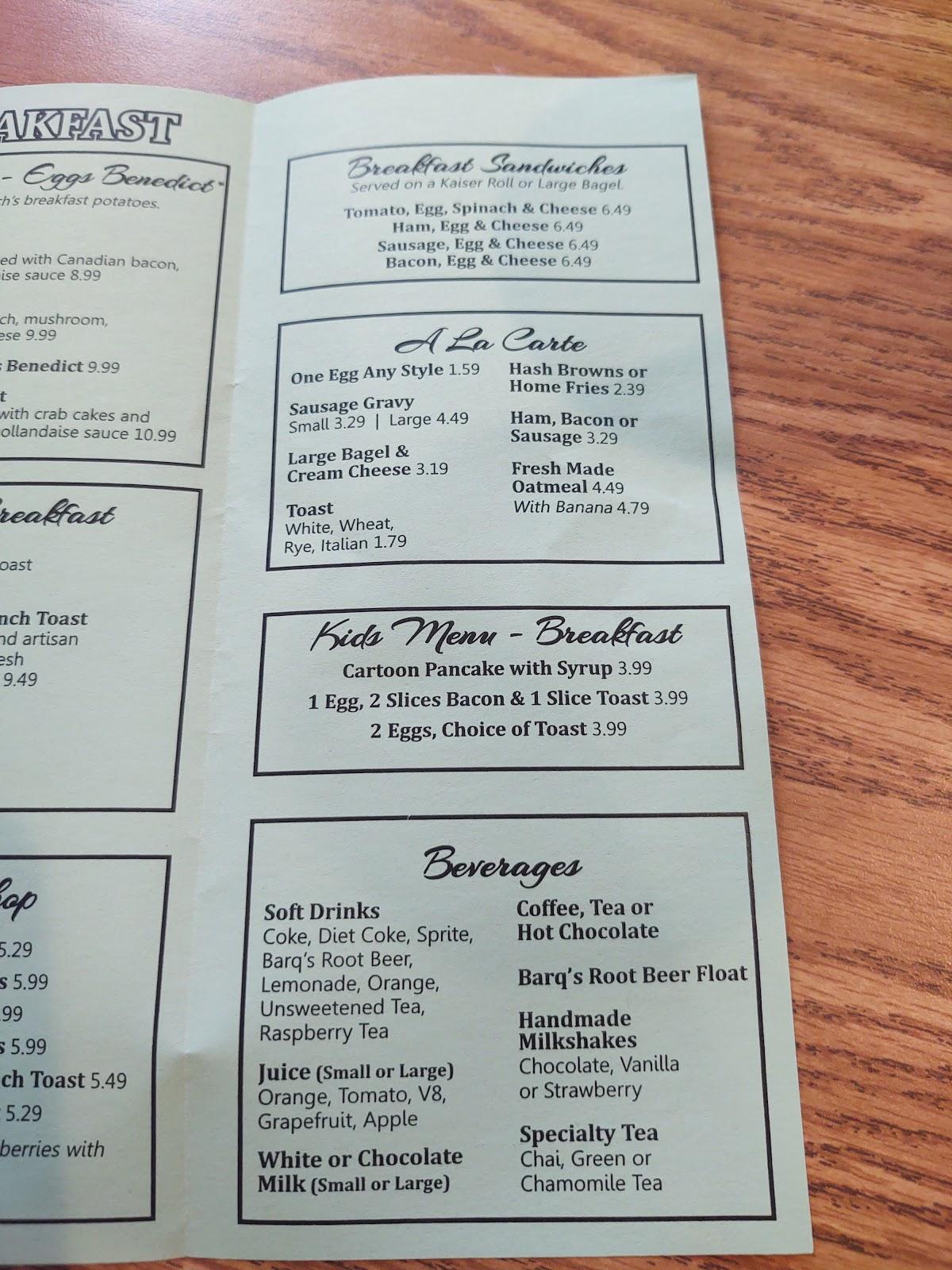 Menu at Butch's Place Family Restaurant, Erie