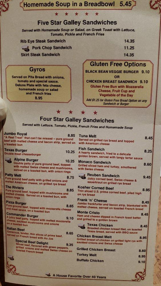 Menu at Commander Restaurant, Munster