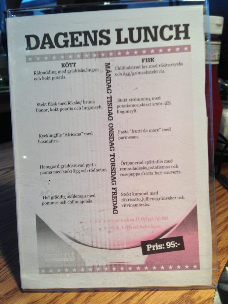 Menu at Kontoret Bar & Restaurang, Strömstad
