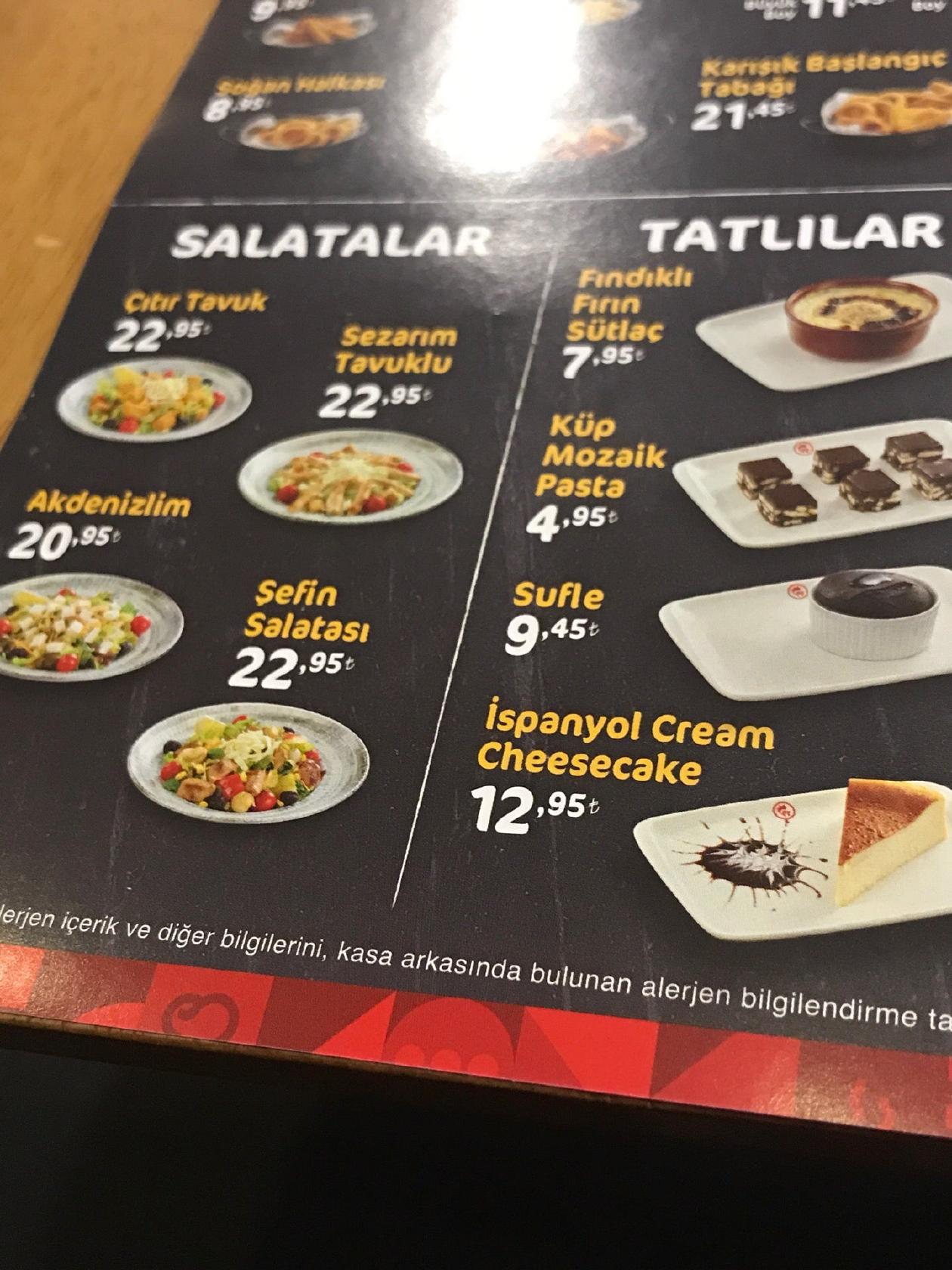 Menu at Tavuk Dünyası Mühürdar Kadıköy, Istanbul, Mühürdar Cd. No:41/B