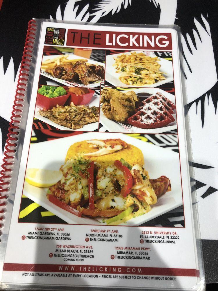 Menu at The Licking restaurant, Miramar, Miramar Pkwy