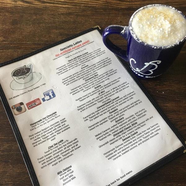 Menu at Coffee Booths cafe, Selden