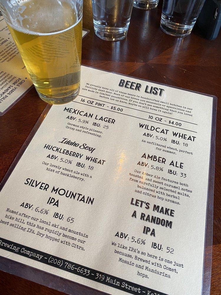 Menu at Radio Brewing Company pub & bar, Kellogg
