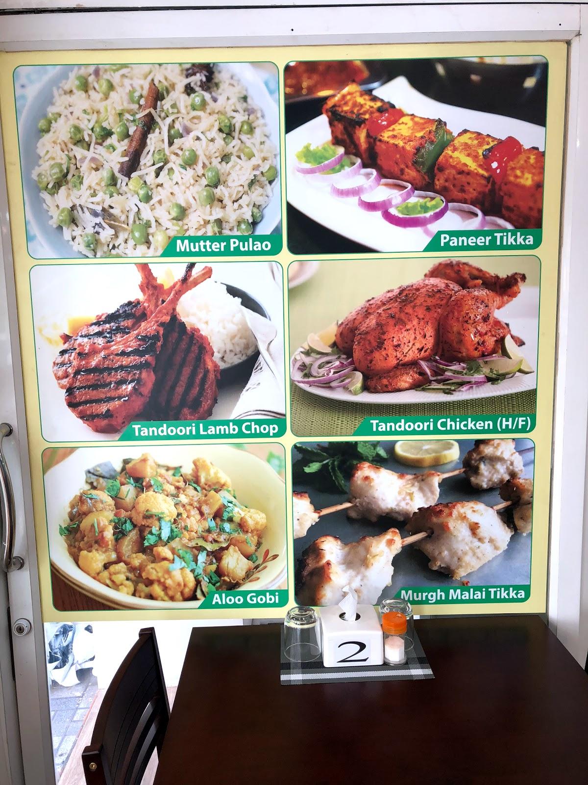 Menu at Little Spicy Thailand restaurant, Bangkok