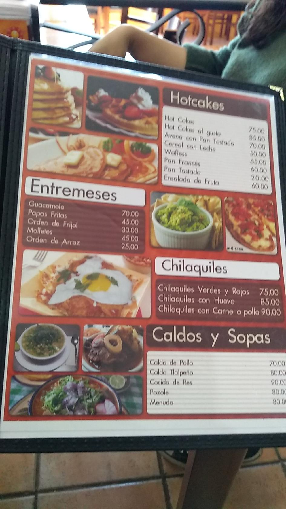 Menu at Las Flores Restaurant, Agua Prieta, CALLE 5 AVE 16 COL