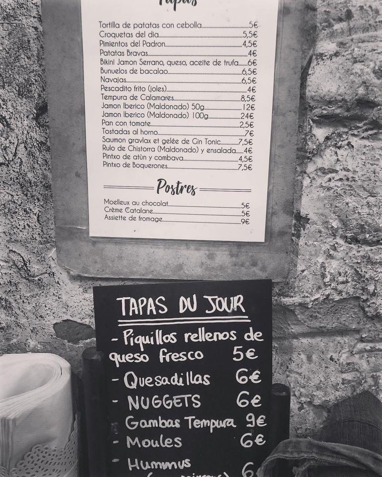 Menu au Chez Rosa pub et bar, Toulouse