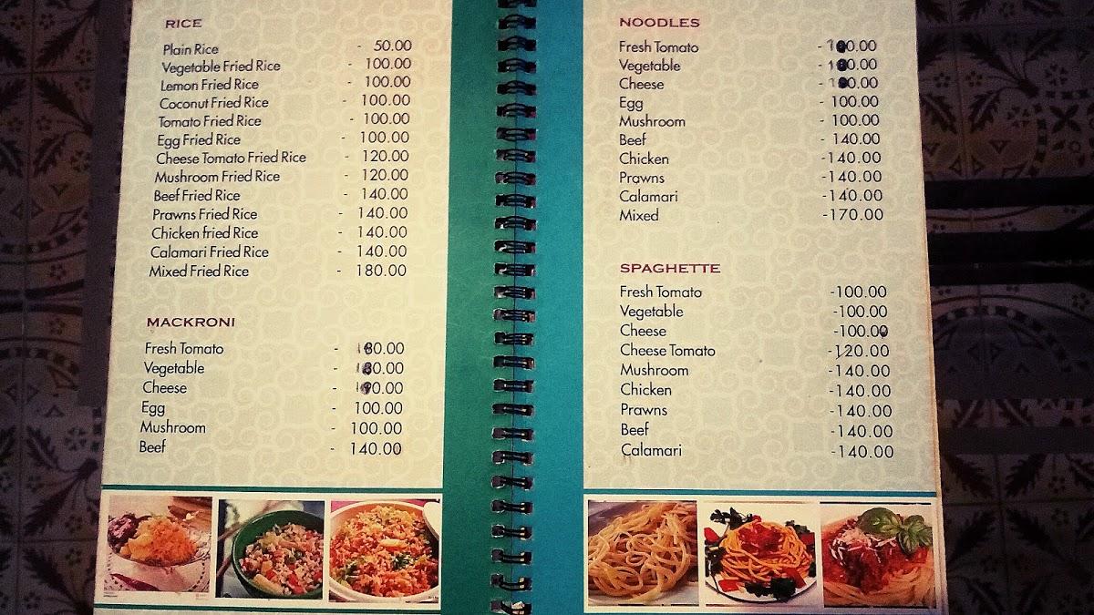Menu at Galaxy Restaurant, Mahabalipuram