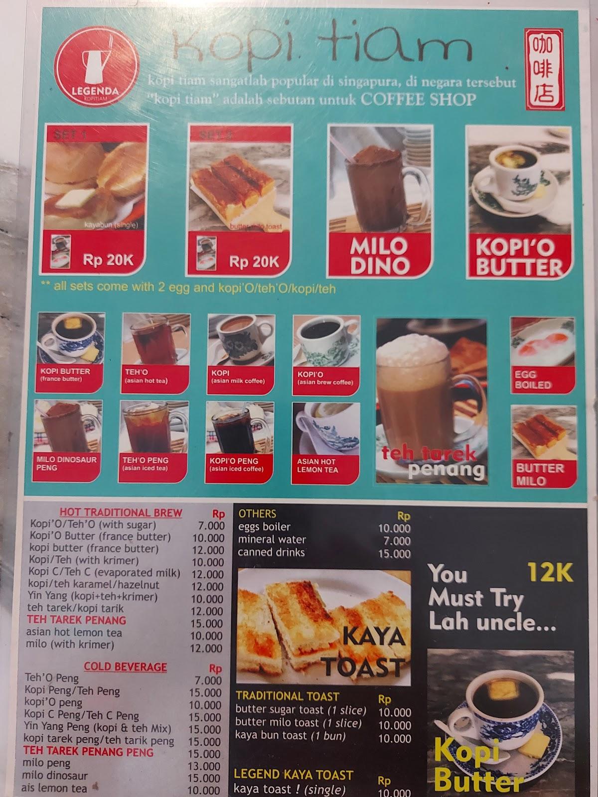 Carta de Kopitiam legenda, Batam