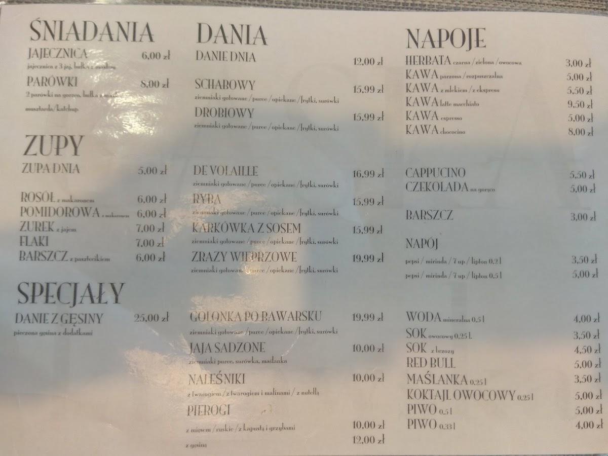 Menu at Restauracja Gąska KUJAWSKA restaurant, Stopka