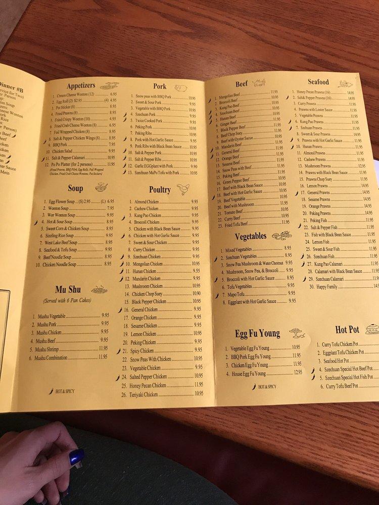 Menu at Lucky Chinese Restaurant, Red Bluff