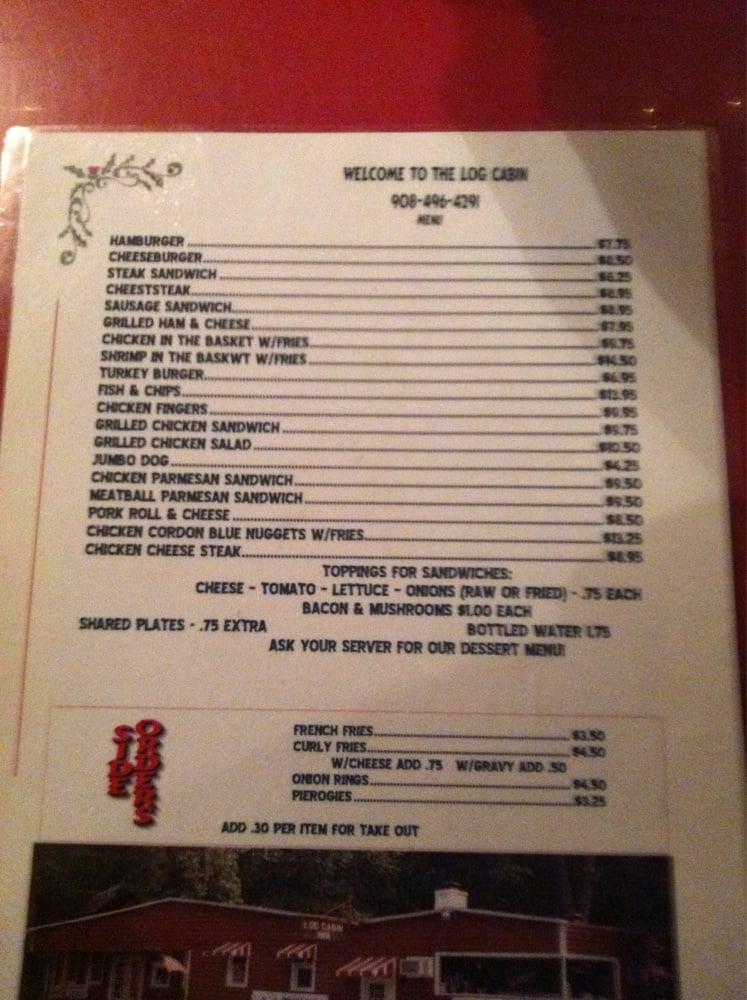 Menu at The Log Cabin Bar & Grill, Columbia
