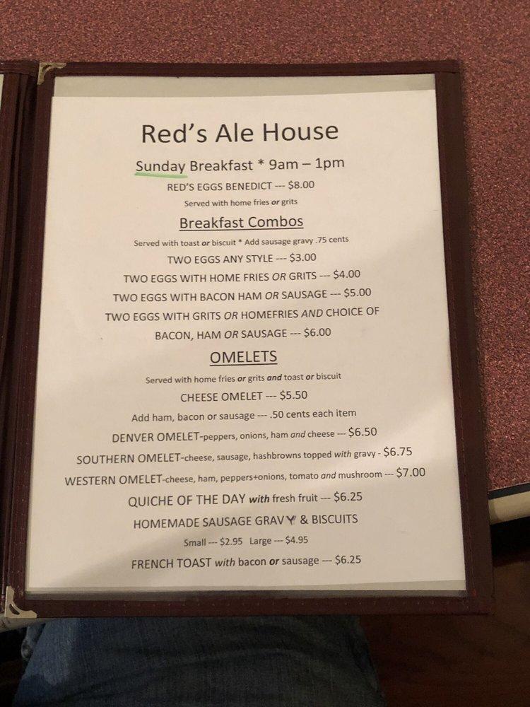 Menu at Red's Ale House on Peavine pizzeria, Fairfield Glade