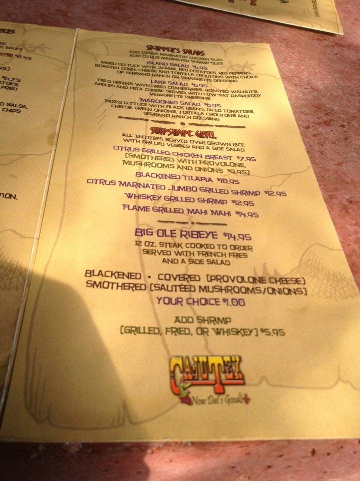 Menu at Shipwreck Grill pub & bar, Bryan