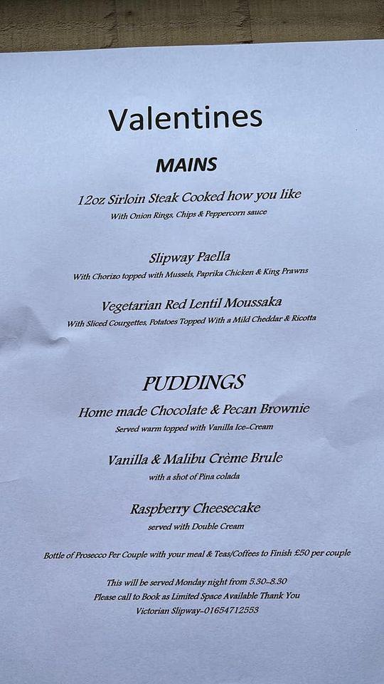 Menu at The Victorian Slipway pub & bar, Tywyn