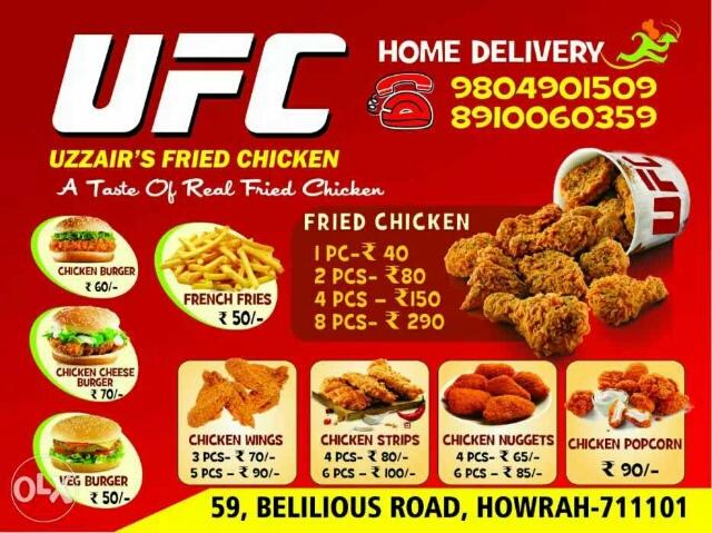 Menu at UFC Fried Chicken, Kolkata, 22