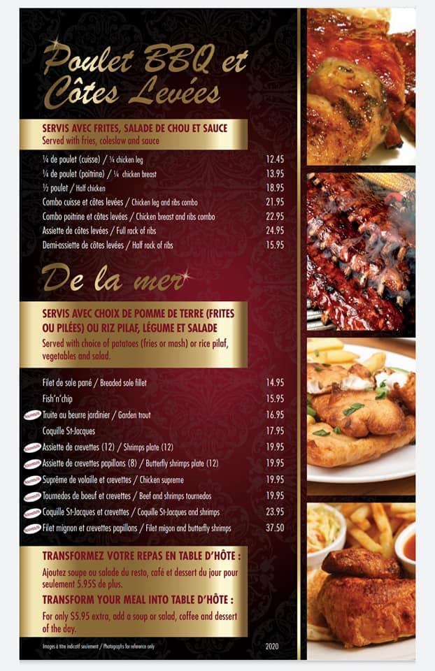 Menu at Resto-Bar le Douglas, Canada