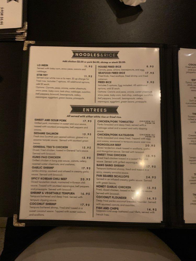 Menu at World Fusion restaurant, Lecanto