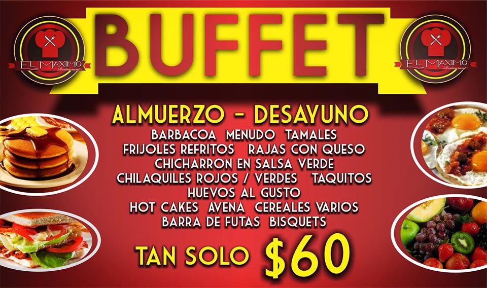 Menu at El Maximo Restaurante, Monterrey