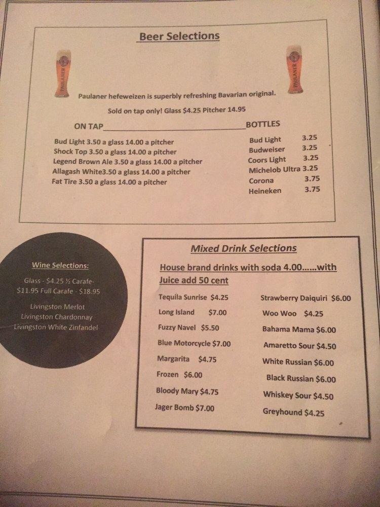 Menu at Mitchell's Restaurant & Lounge, Blackstone
