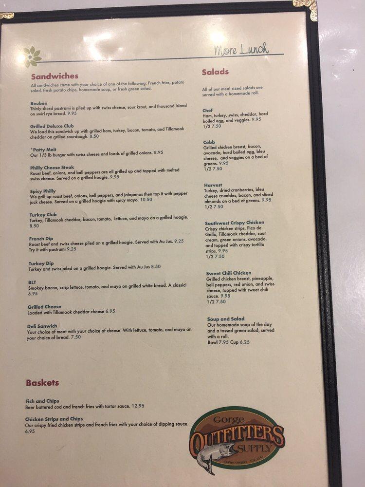 Menu at Bulldog Diner restaurant, Rufus
