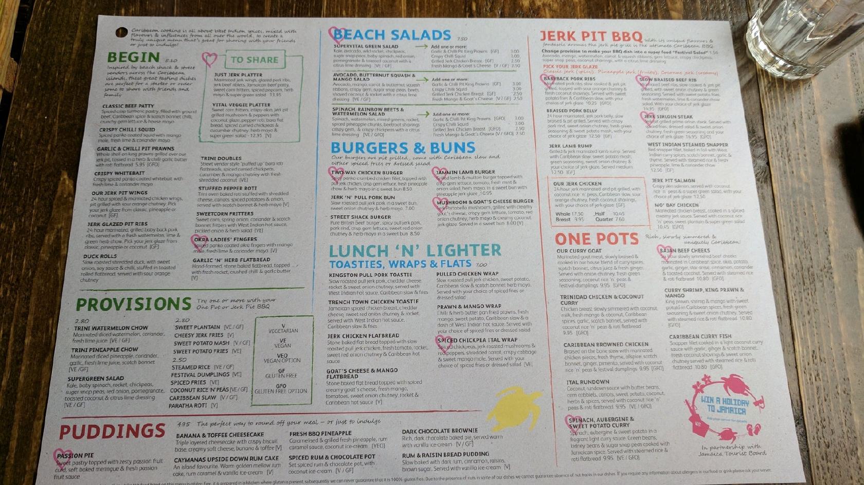 Menu at Turtle Bay Southampton restaurant, Southampton, 1 Guildhall Sq