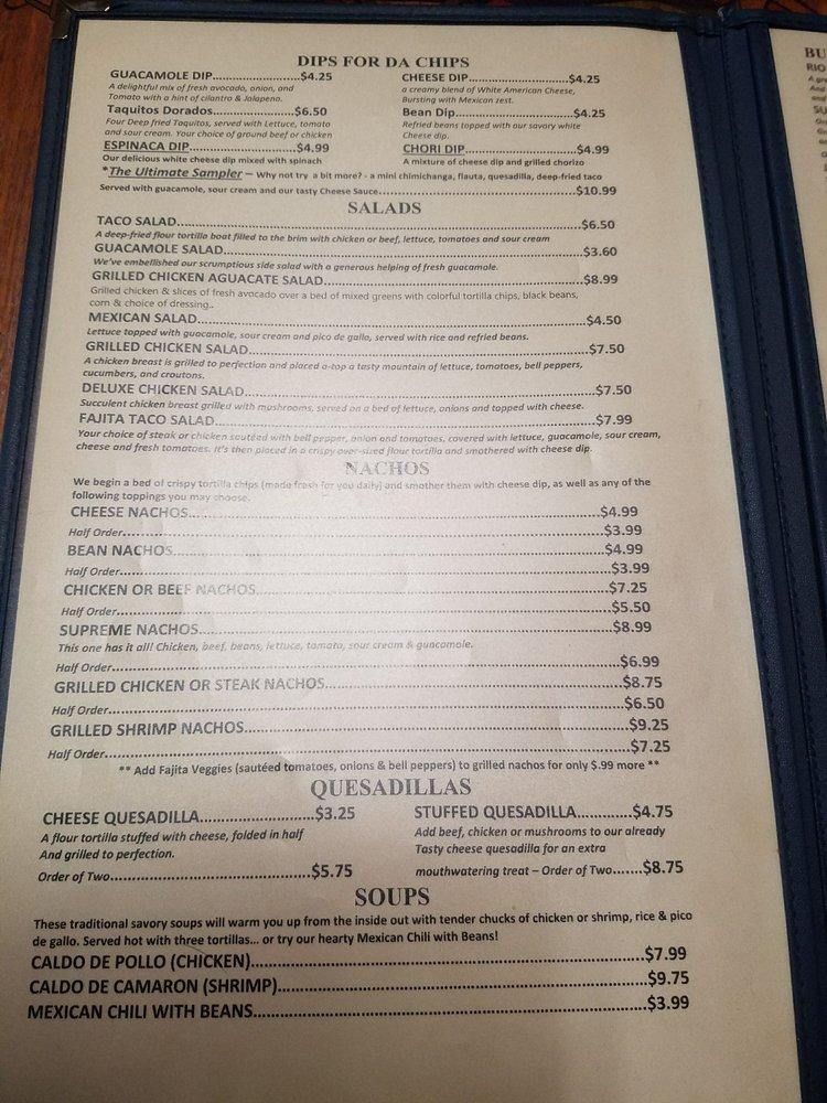 Carta de Los Compas Mexican Restaurant, Raytown
