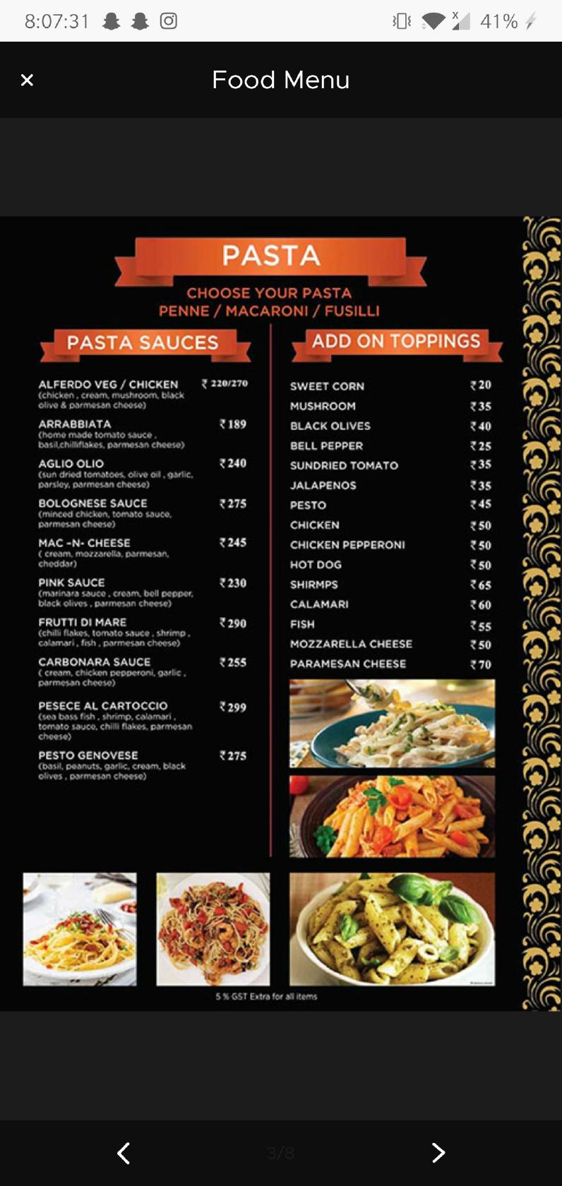 Menu at COCOCHILLI Multi Cuisine Restaurant, Chennai