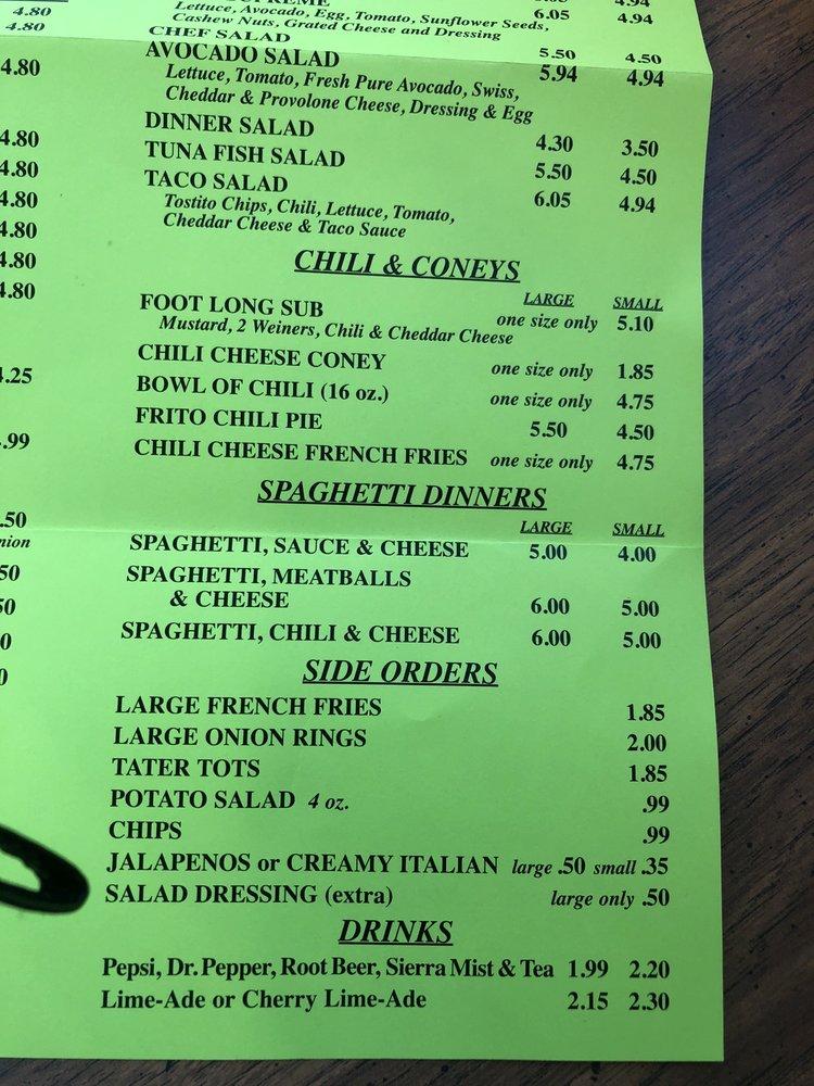 Menu at Heros Subs & Burgers restaurant, Tulsa, E Pine St
